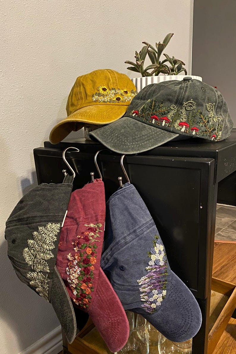 Custom Hand Embroidered Hat - Etsy
