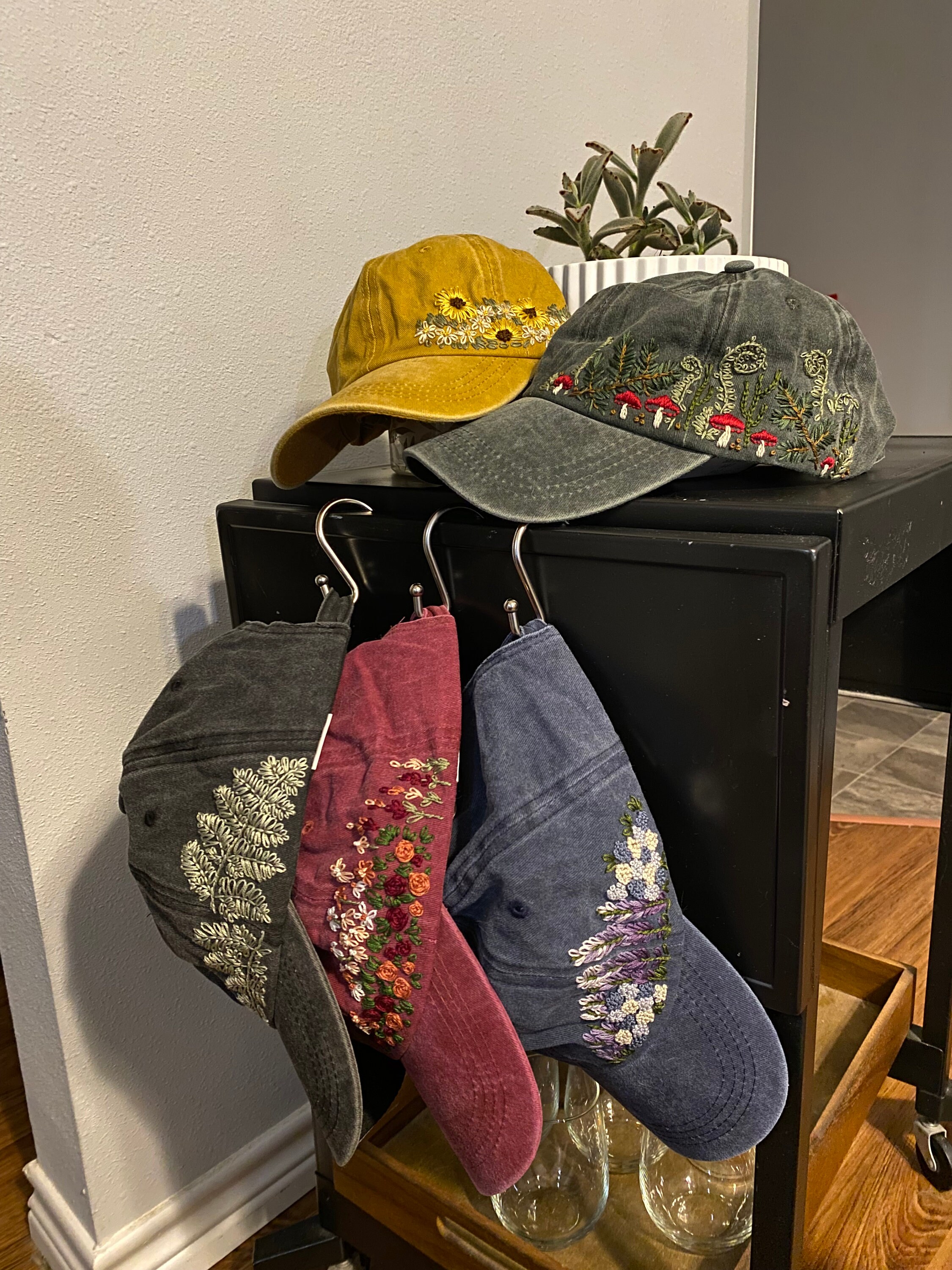 Custom Hand Embroidered Hat - Etsy