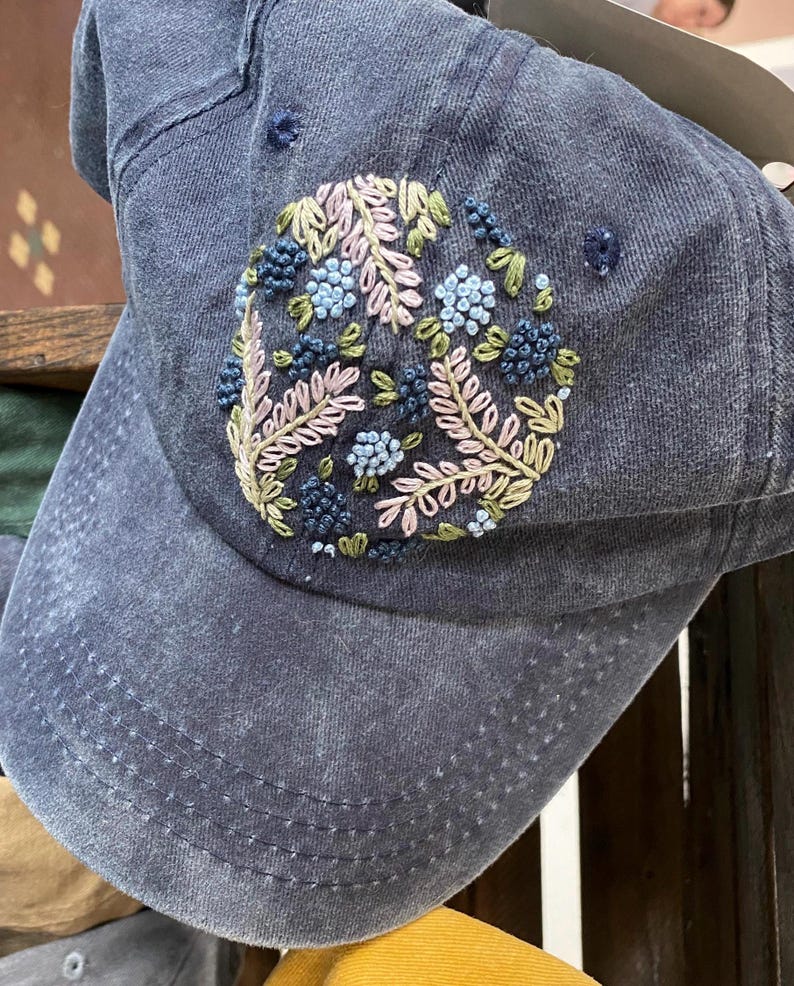 Custom Hand Embroidered Hat - Etsy