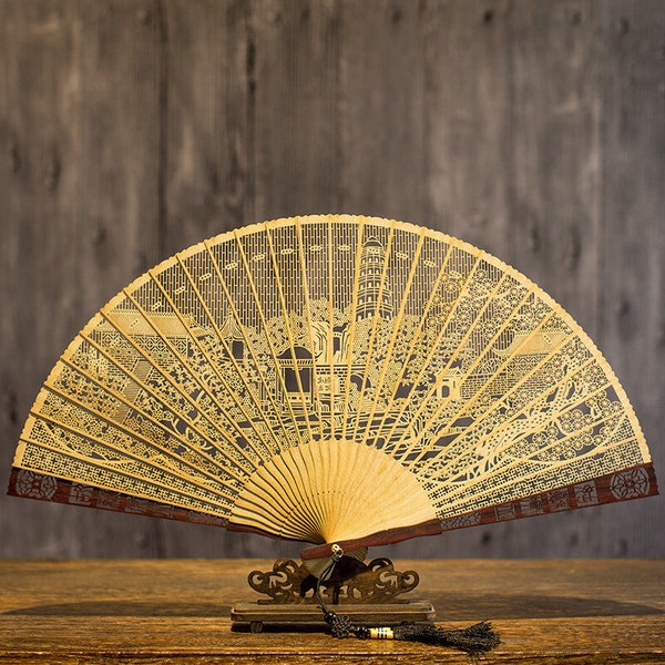 Wooden Hand Fan - Etsy