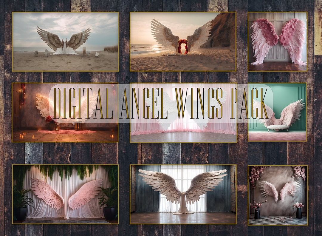 14x Backdrop Enchant Your Photography With Angelic Wings: Digital ...