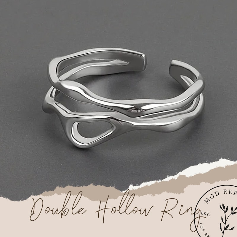 Hollow Silver Ring - Etsy