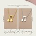 Elegant Melody Necklace - Eighth Note Pendant - Stainless Steel - Music ...
