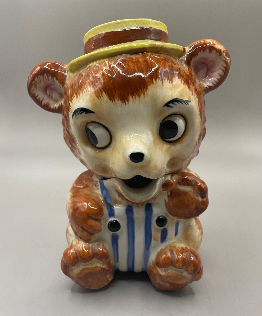 Vintage Anthropomorphic Ceramic Bear Honey Pot Jar - Etsy