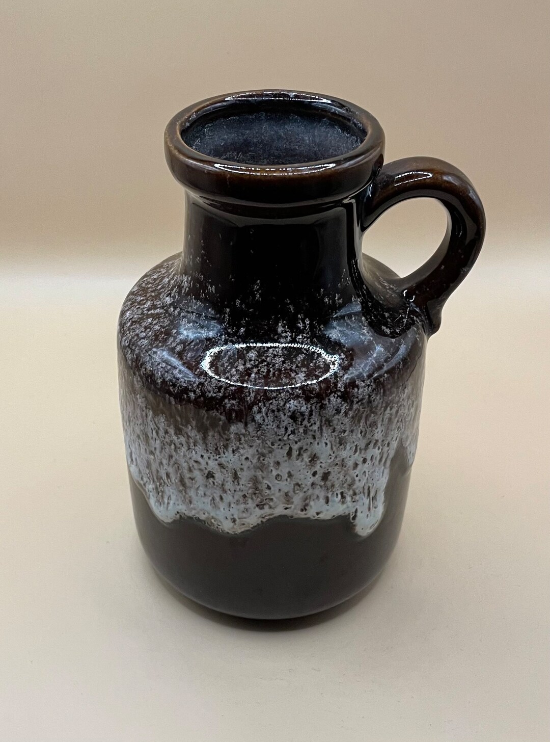 Vintage West Germany Scheurich Drip Glaze Pitcher Vase Art Pottery ...