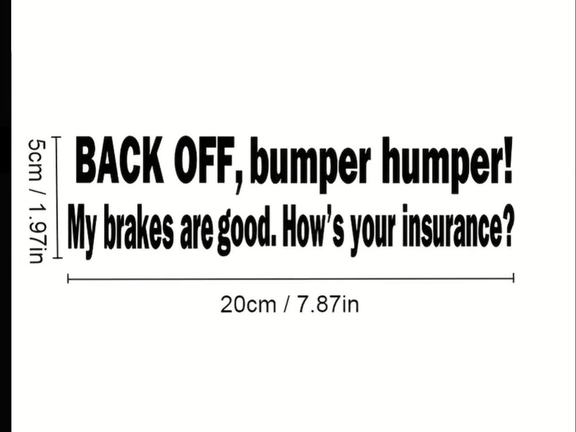 Funny ‘back Off’ Bumper Sticker | Vinyl Sticker - Etsy