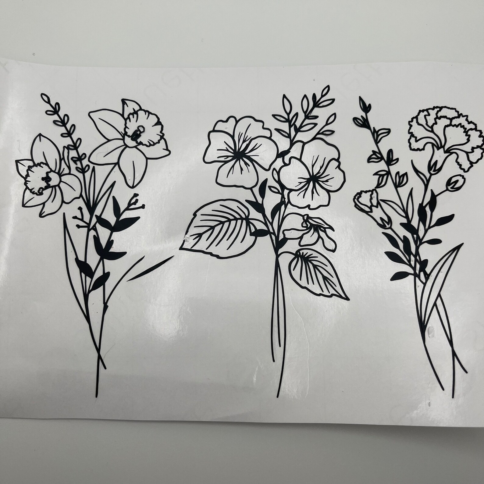 Car Decal Sticker Window Car Accessory Birth Month Flower Decal Glass ...