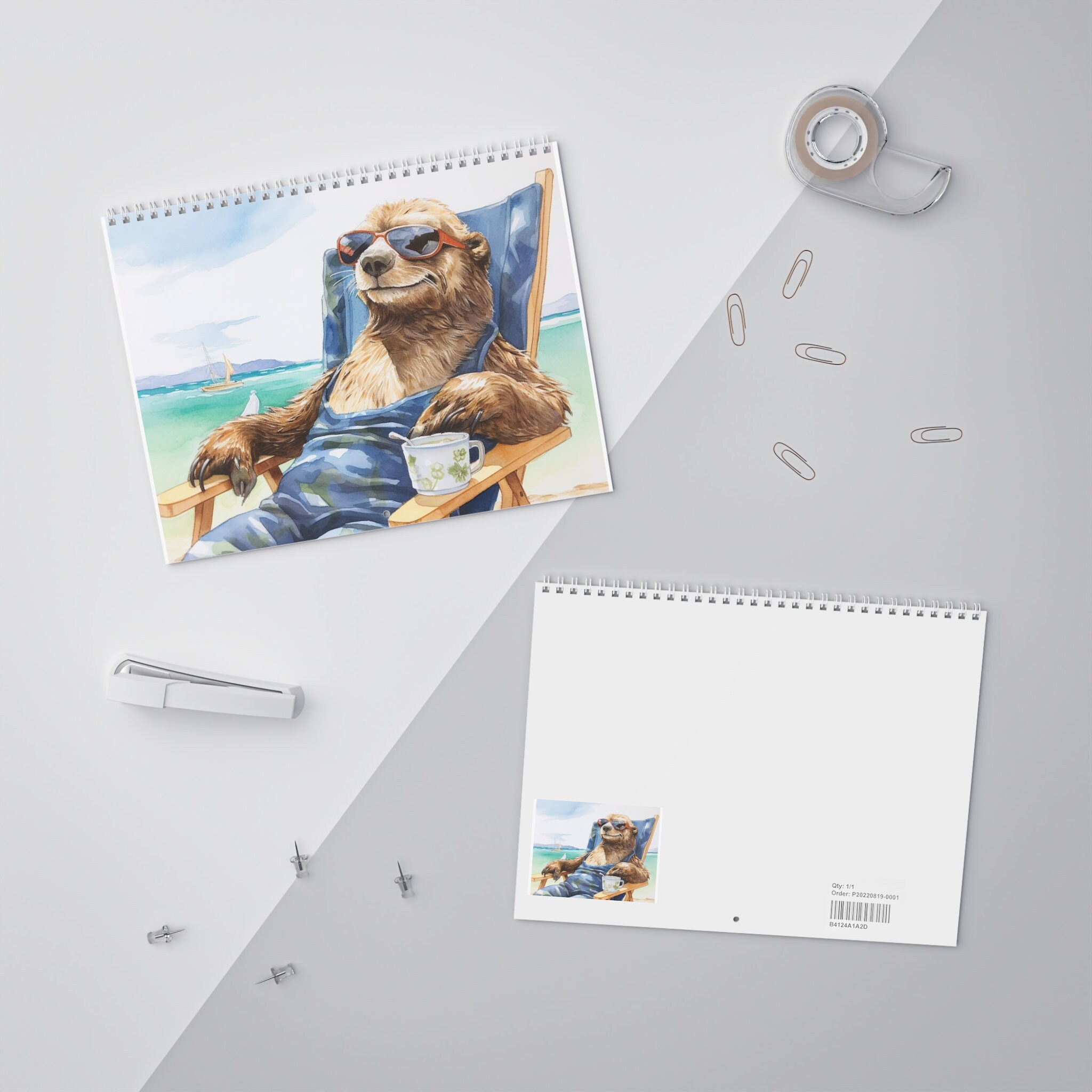 Funny Animal Calendar 2024 Beach Bum Fun Gift Ocean Water New - Etsy