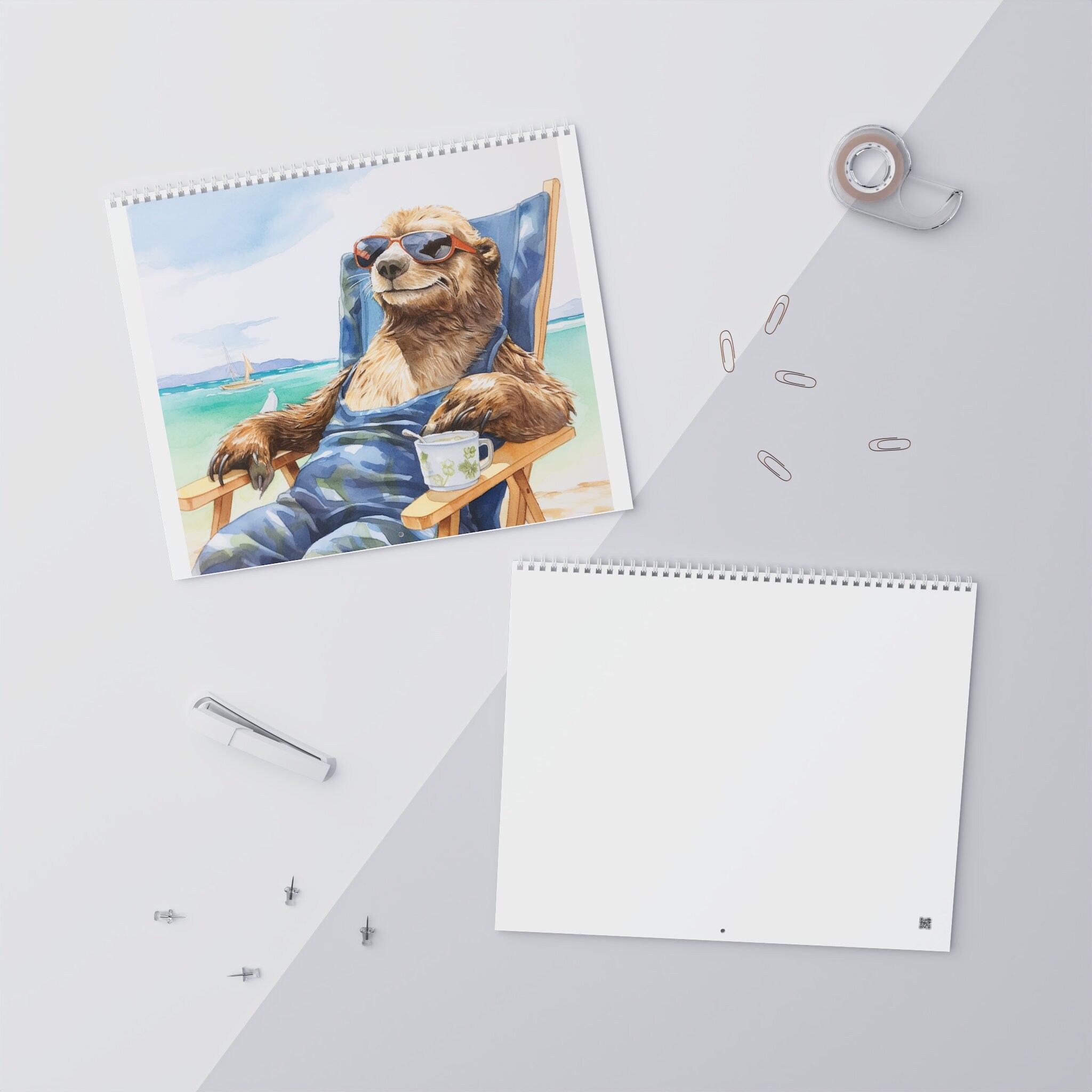 Funny Animal Calendar 2024 Beach Bum Fun Gift Ocean Water New House ...