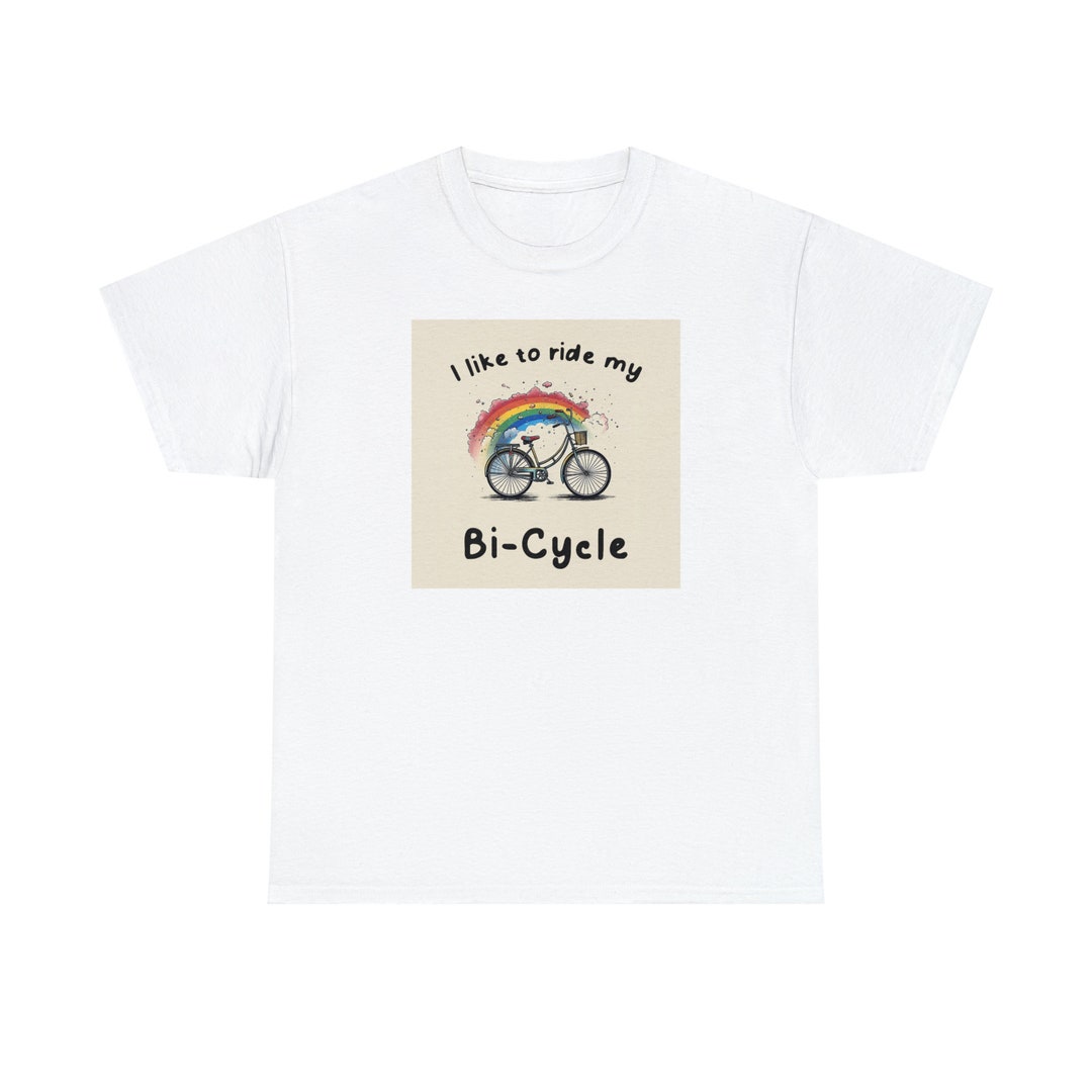 Ride My Bi-cycle T-shirt, LGBT Short Sleeve Unisex Tee, Pride Month ...