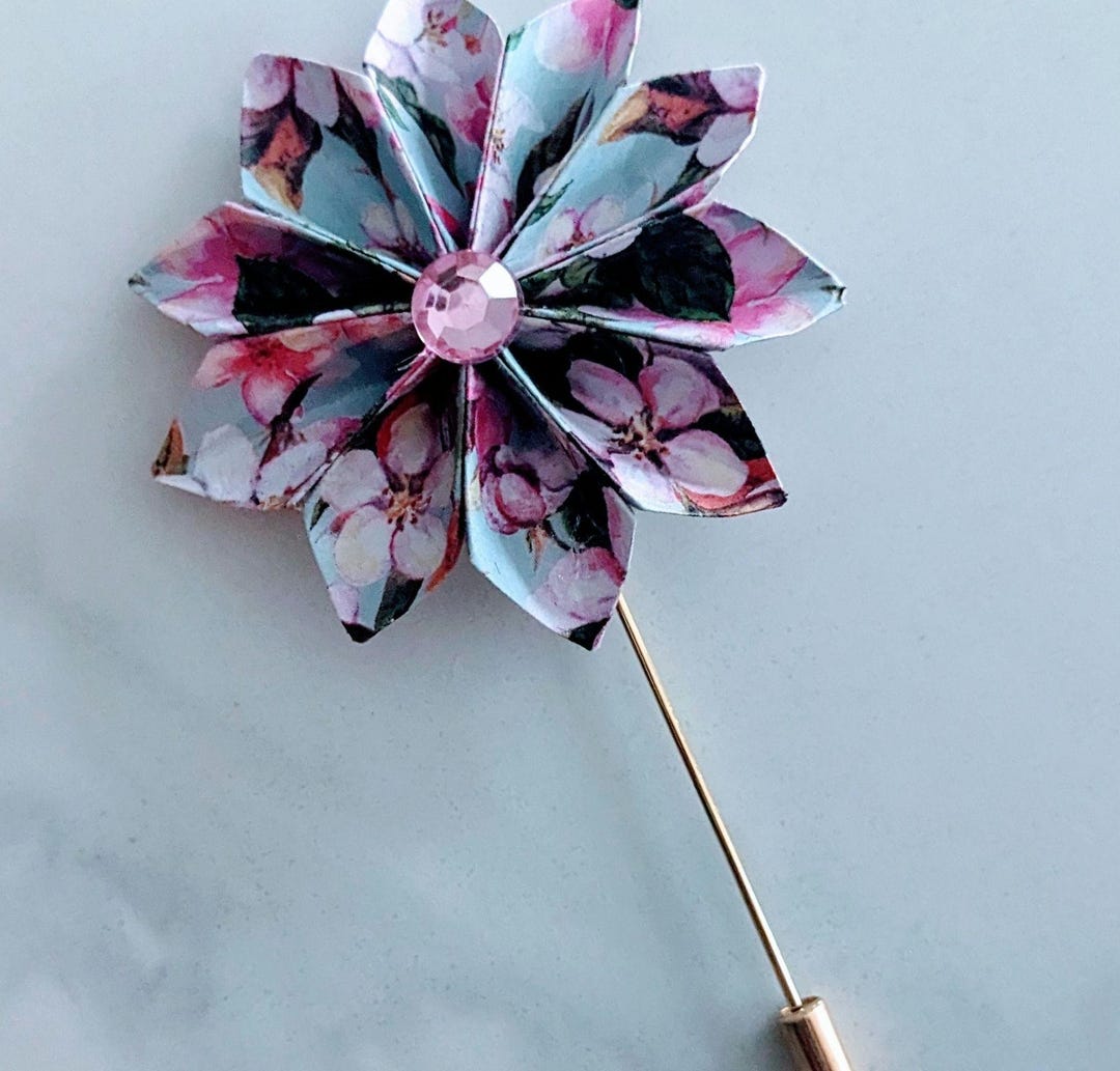 Grace Paper Flower Lapel Pin - Etsy