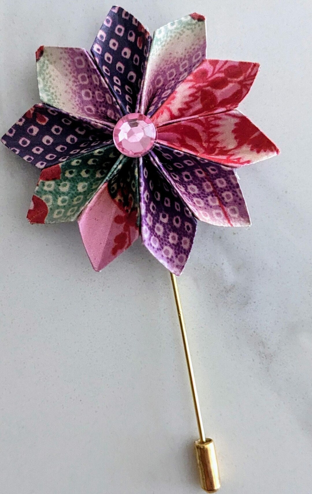 Sultan Paper Flower Lapel Pin - Etsy