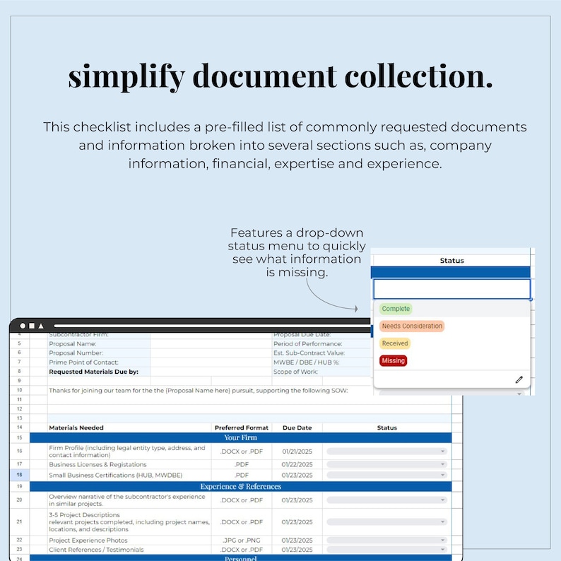 Subcontractor Proposal Submission Checklist for Primes & Teaming ...