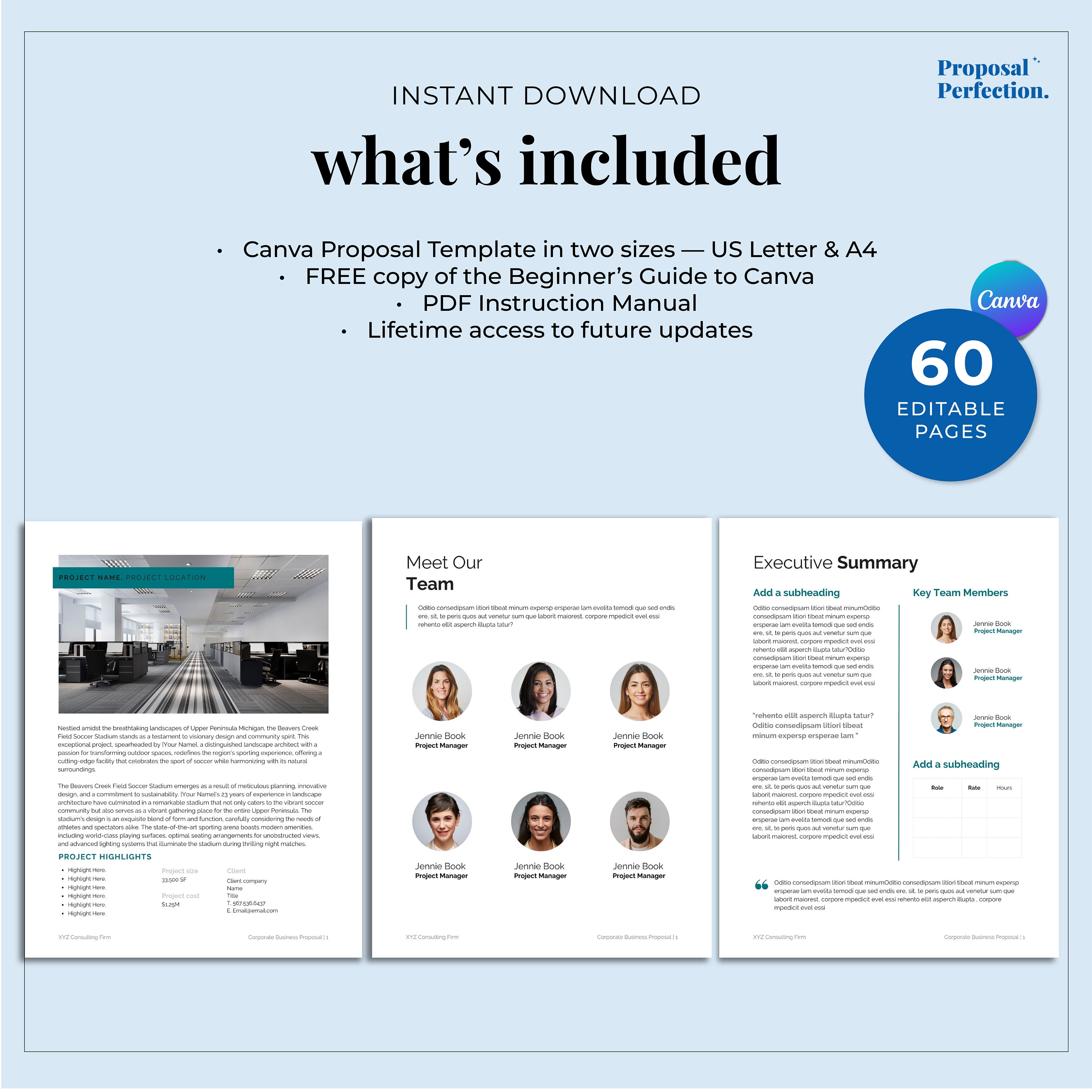 Business Proposal Template for Canva AEC Proposal Template General ...