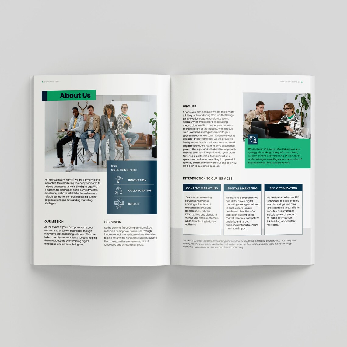 Adobe Indesign Business Proposal/rfp Template for Digital Services ...