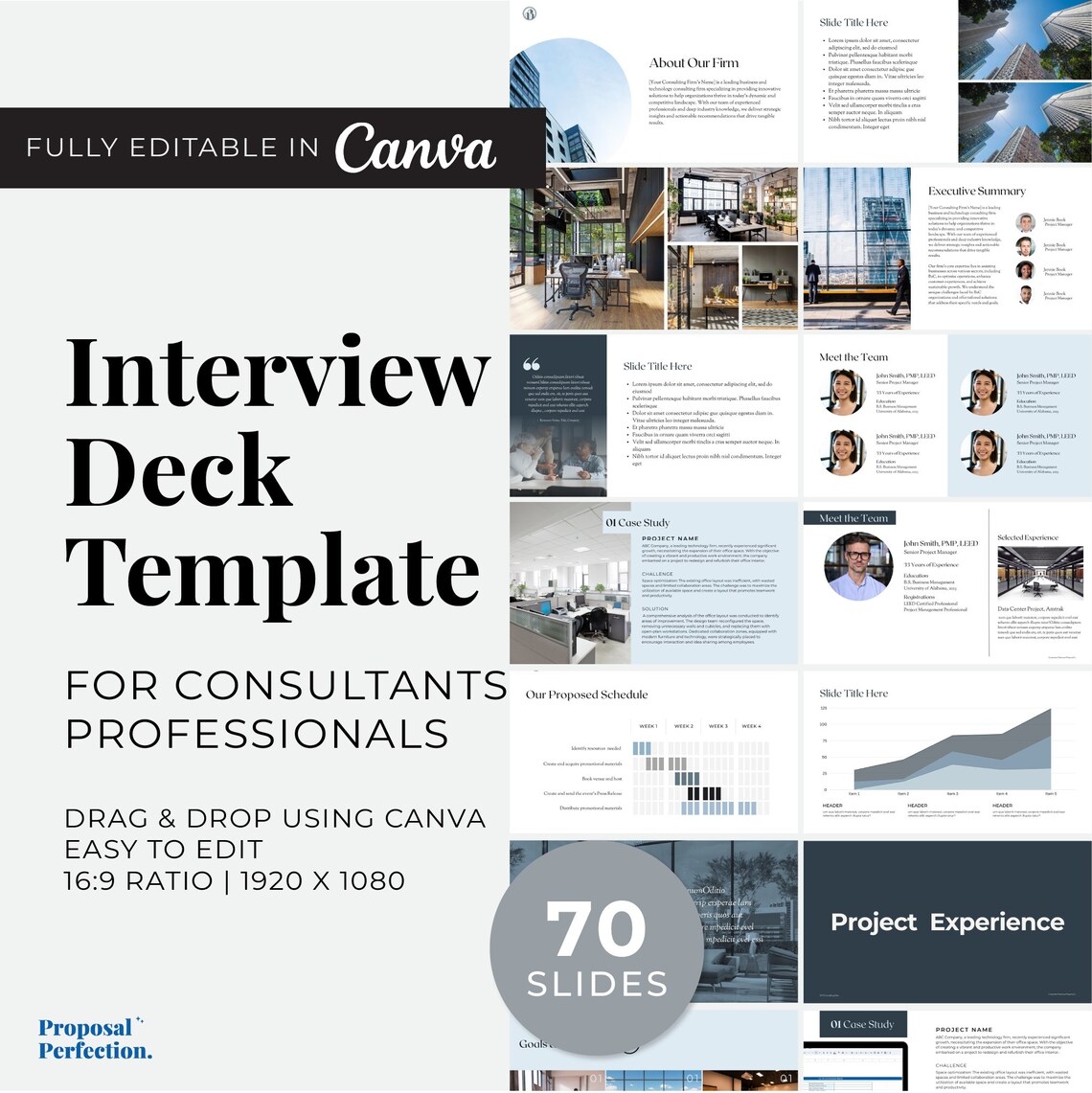Canva Interview Deck Presentation Template for Professional Services ...