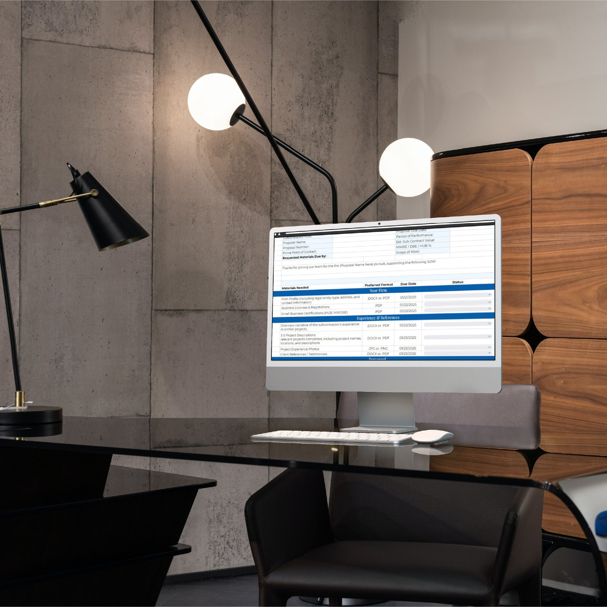 Subcontractor Proposal RFI Request for Document Information Collection for AEC Consulting RFP ...