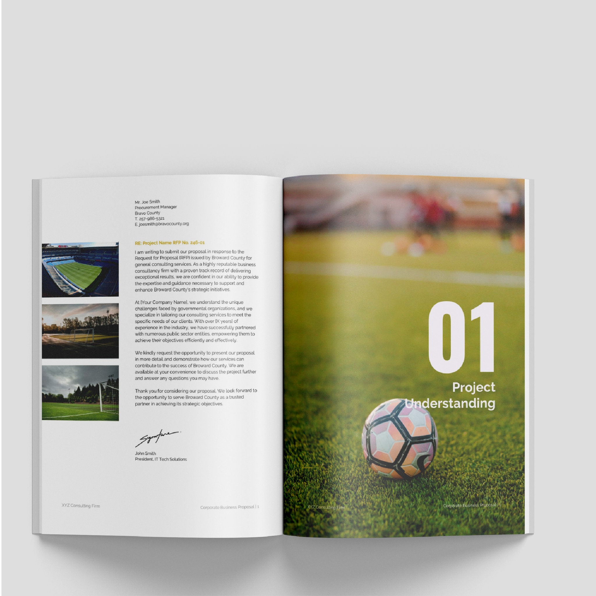 Request for Proposal Canva Editable Template | RFP Template Consulting ...