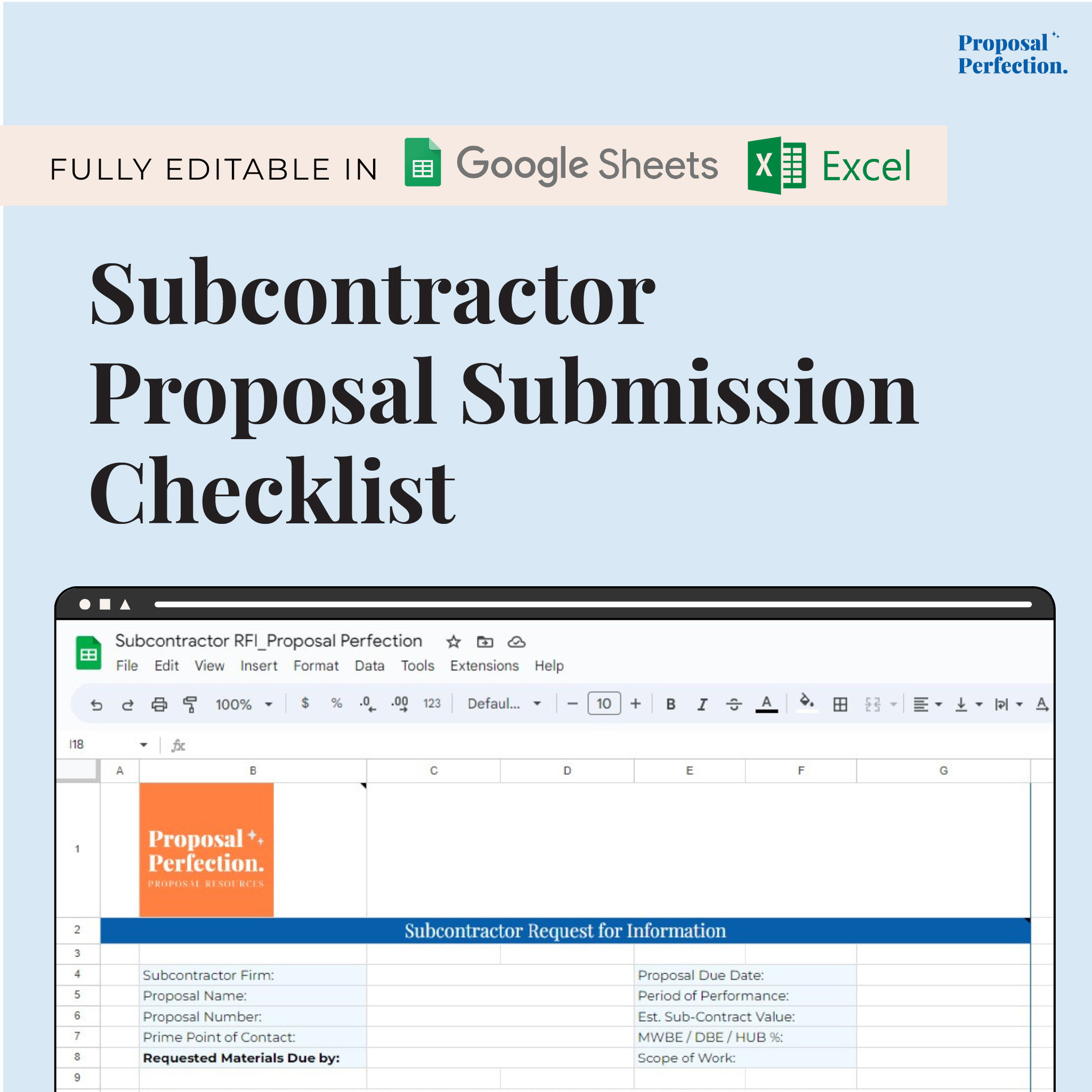 Subcontractor Proposal Submission Checklist for Primes & Teaming ...