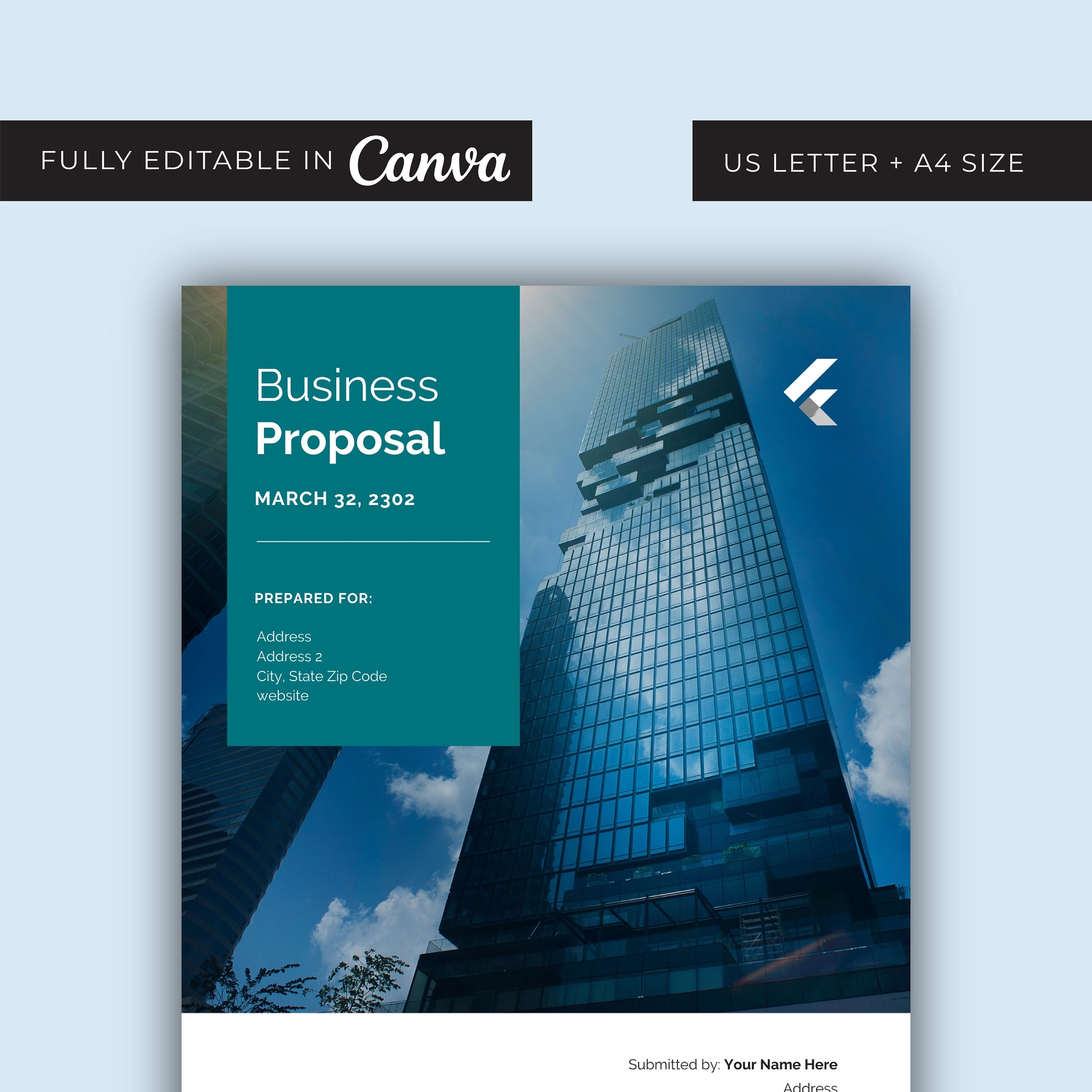 Business Proposal Template for Canva AEC Proposal Template General ...