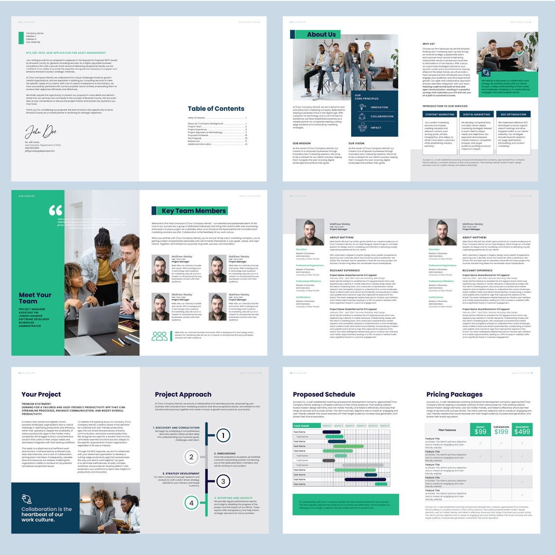 Adobe Indesign Business Proposal/rfp Template for Digital Services ...