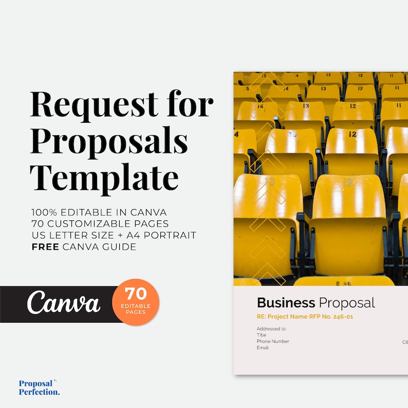 Request for Proposal Canva Editable Template | RFP Template Consulting ...
