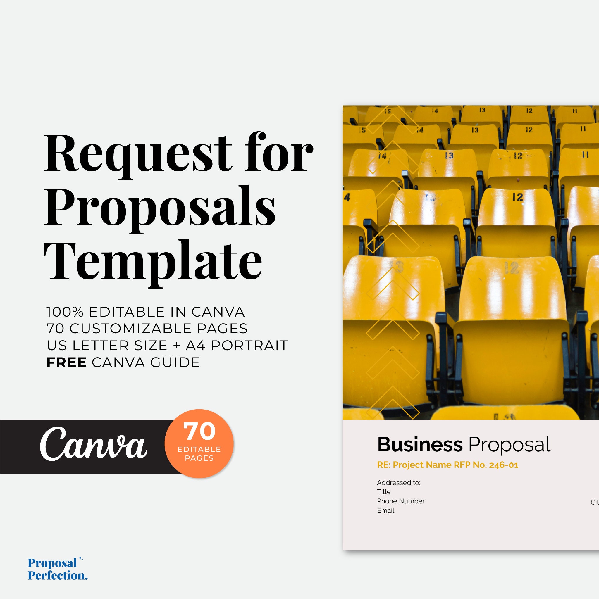 Request for Proposal Canva Editable Template | RFP Template Consulting ...