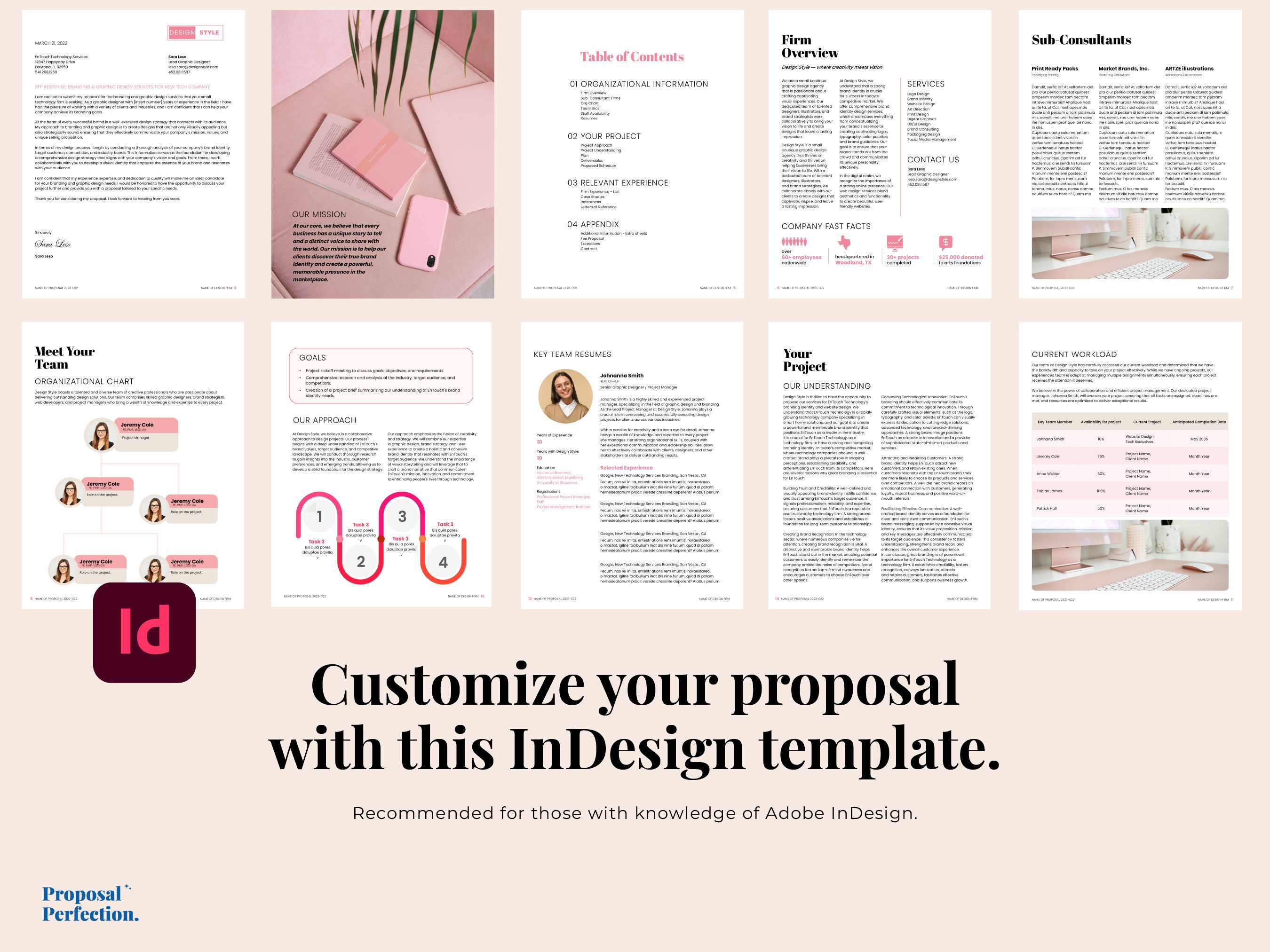 Adobe Indesign Pink Project Proposal RFP Template for Creatives ...