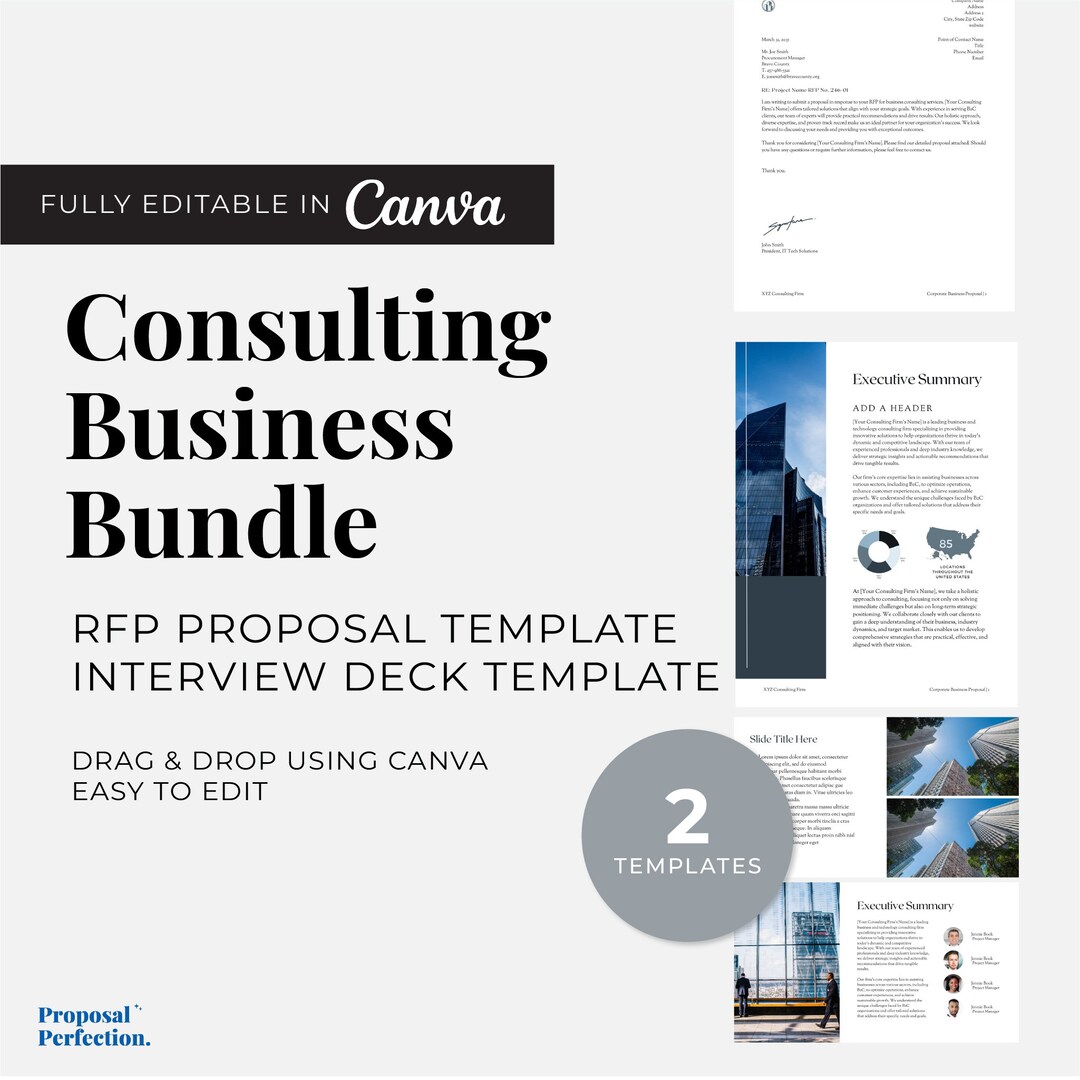 RFP Bid Bundle: RFP Proposal Template & Interview Deck Template ...