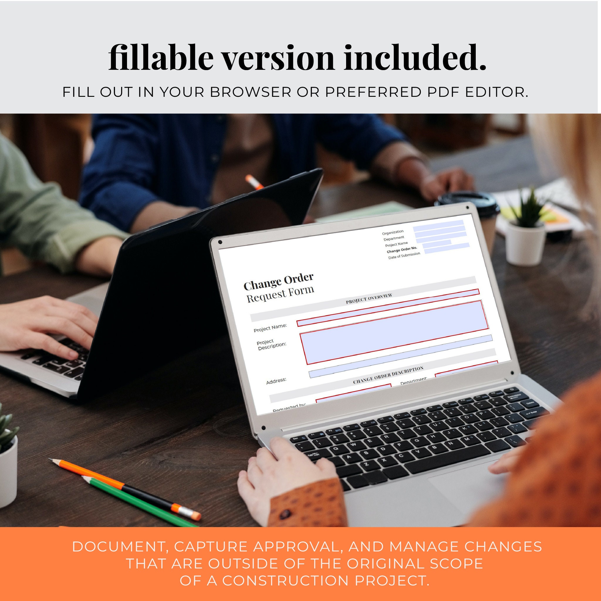 Change Order Request Form for Construction Projects | Capture Approval ...