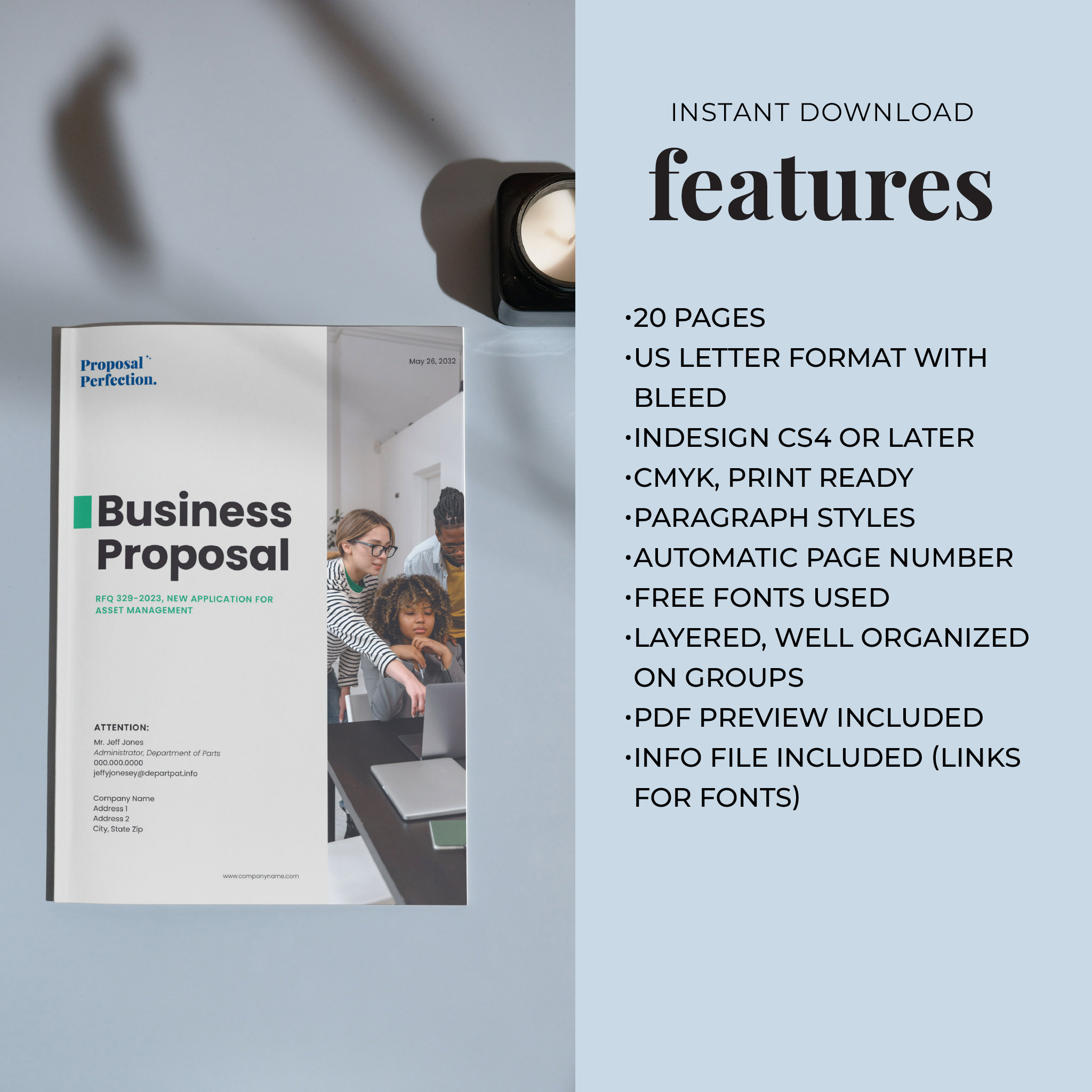 Adobe Indesign Business Proposal/rfp Template for Digital Services ...