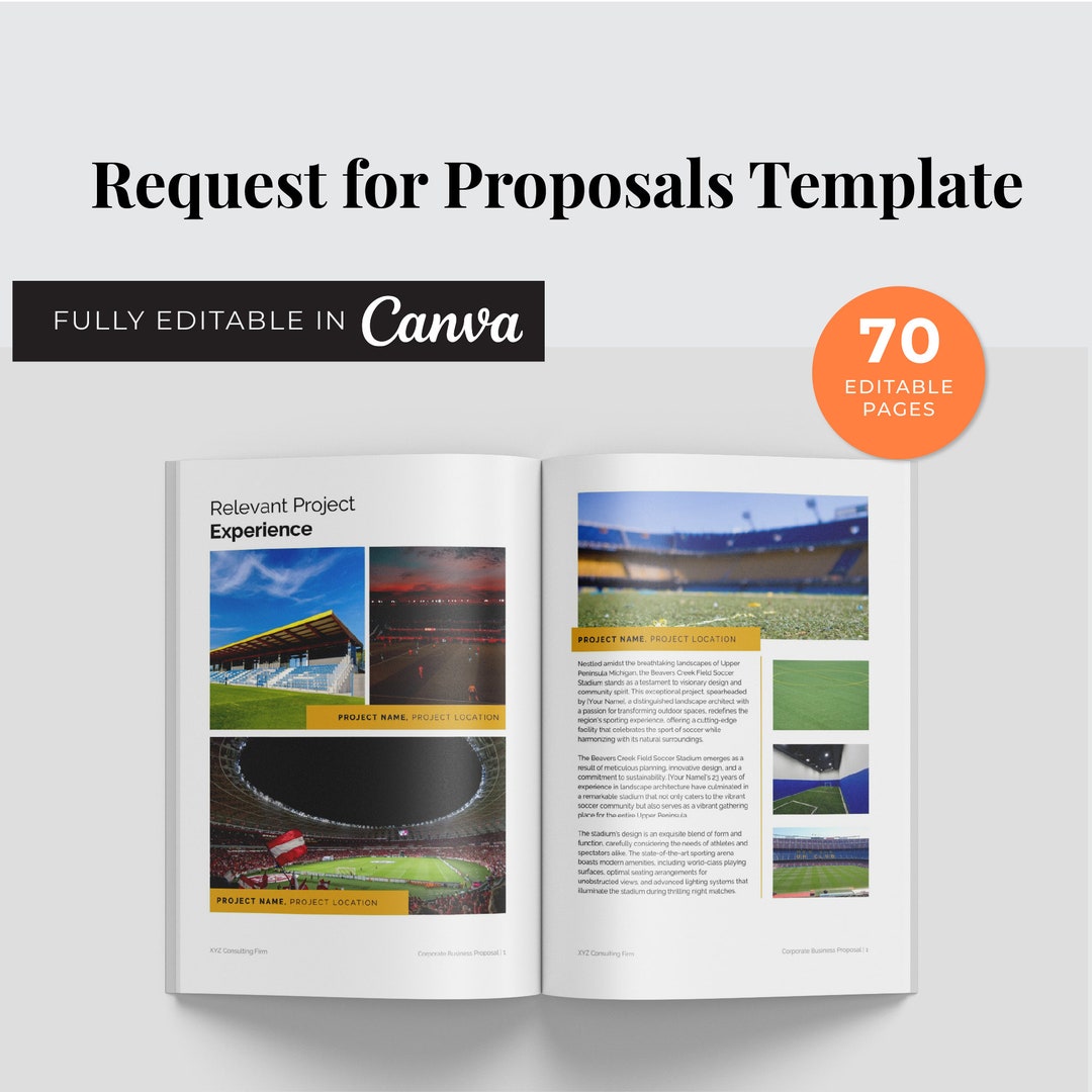 Request for Proposal Canva Editable Template | RFP Template Consulting ...