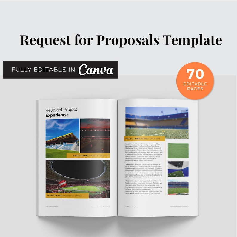 Request for Proposal Canva Editable Template | RFP Template Consulting ...