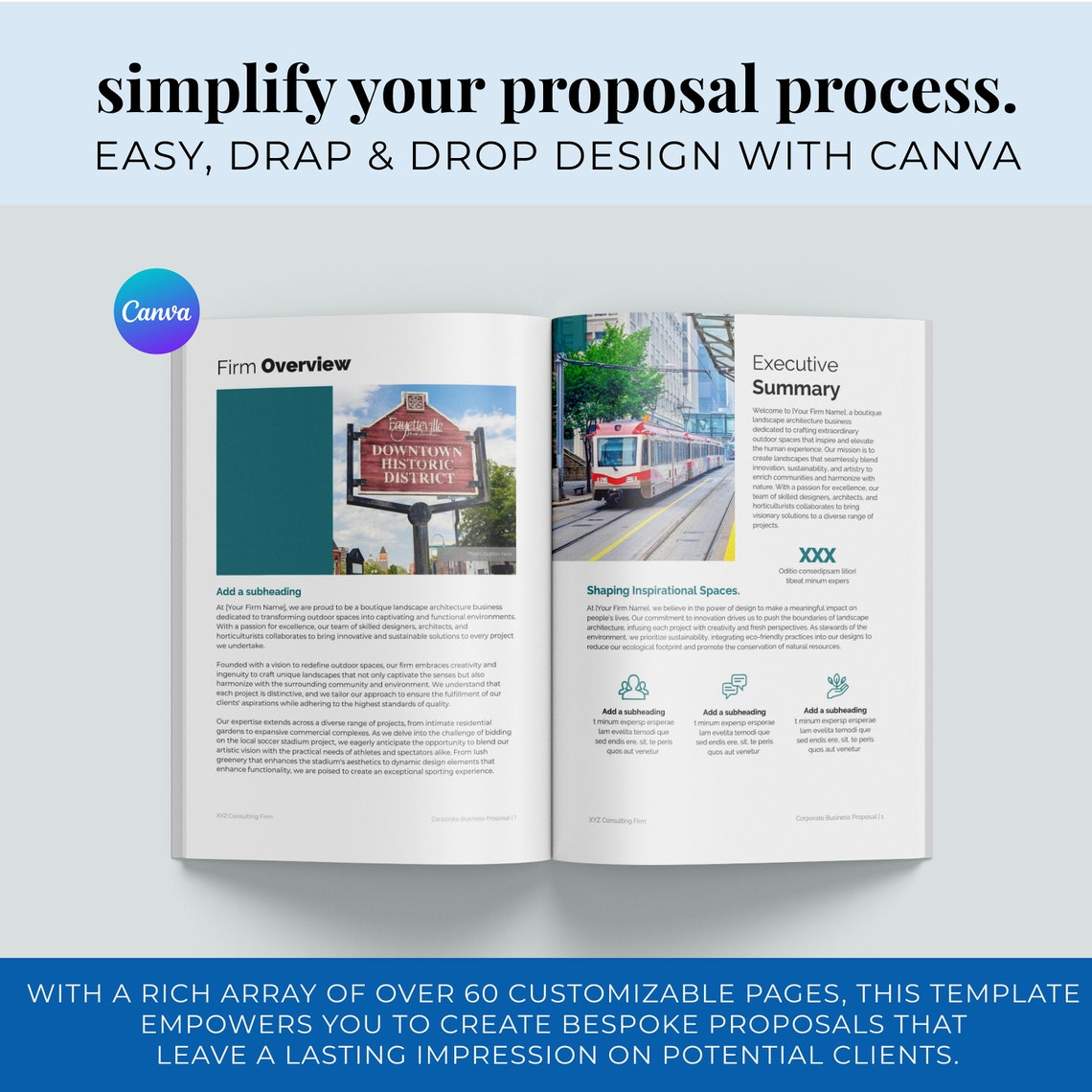 Business Proposal Template for Canva AEC Proposal Template General ...