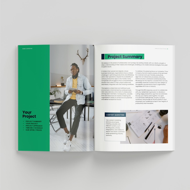 Adobe Indesign Business Proposal/rfp Template for Digital Services ...