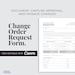 Change Order Form Template for Project Management | Designed in Canva ...