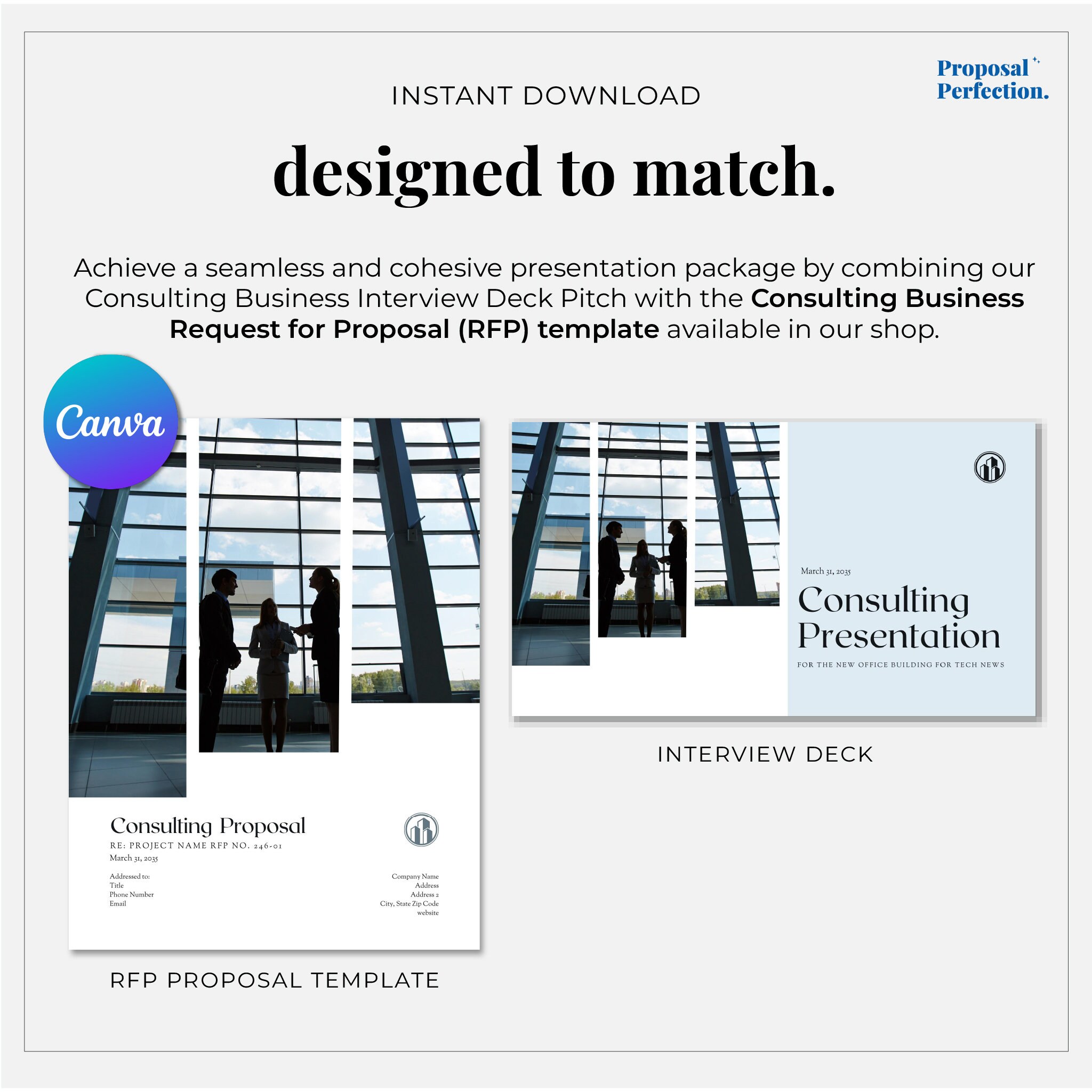 RFP Bid Bundle: RFP Proposal Template & Interview Deck Template ...