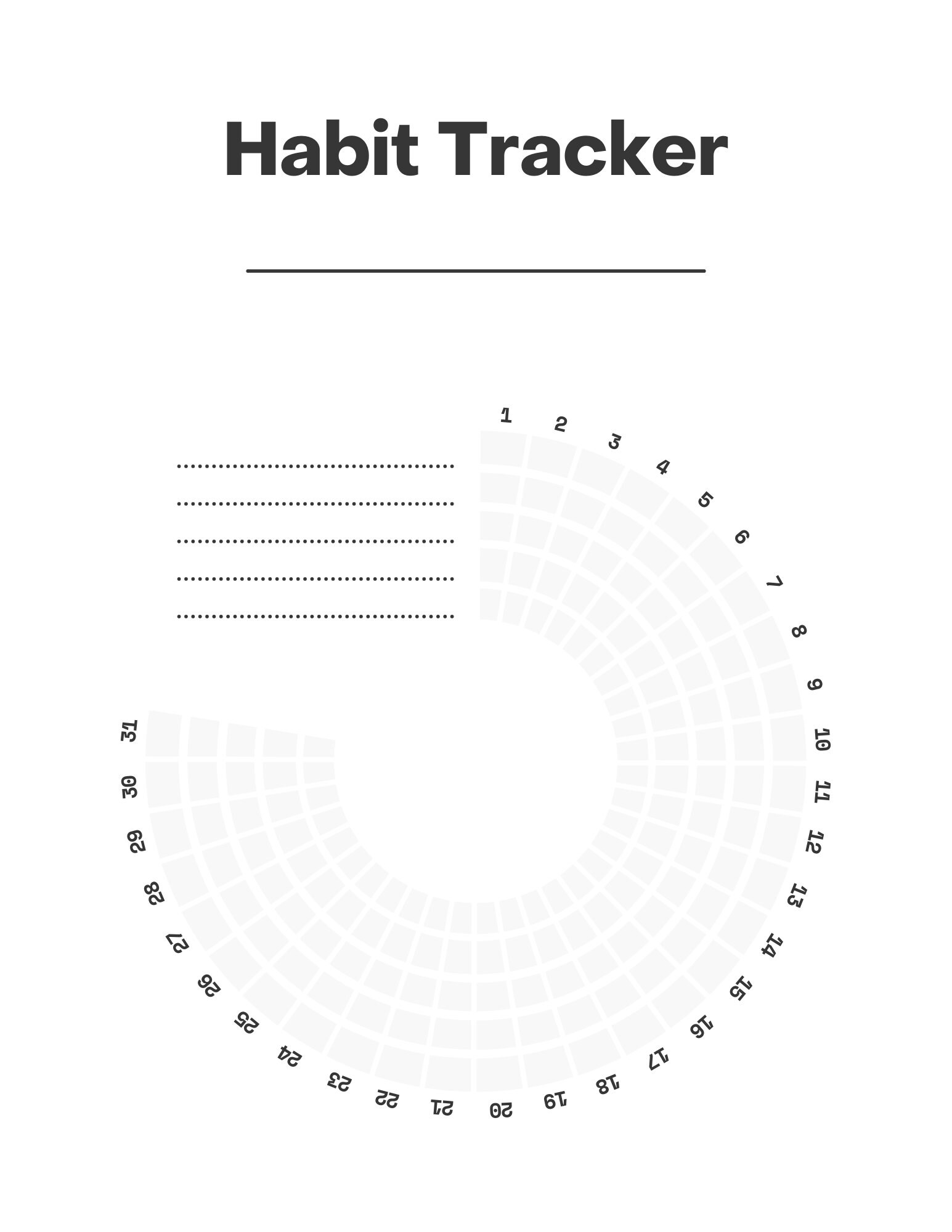 Minimalist Daily Habit Tracker Monthly Printable Digital PDF - Etsy
