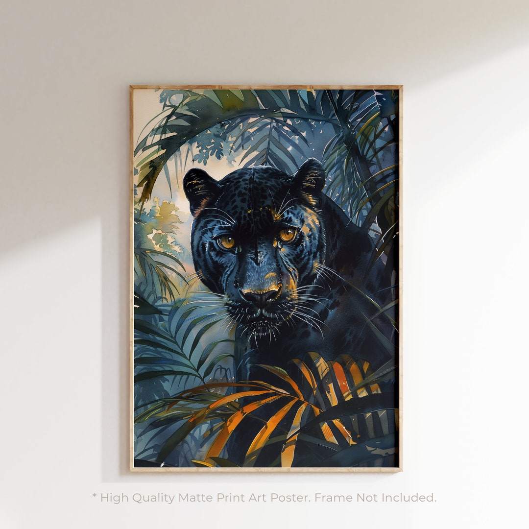 Black Panther Poster: Majestic Guardian of the Jungle - Striking ...