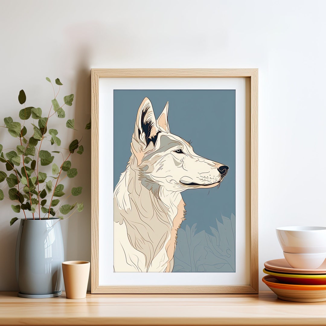 Minimalist Wolf Boho Art Print | Wolf Wall Art Animal Print for Home ...