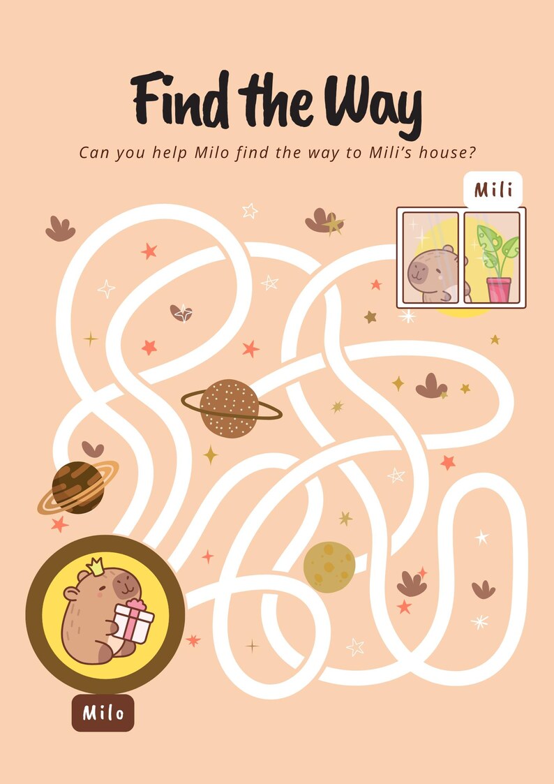 Capybara Activity Book for Kids – Fun Printable Educational Worksheets ...