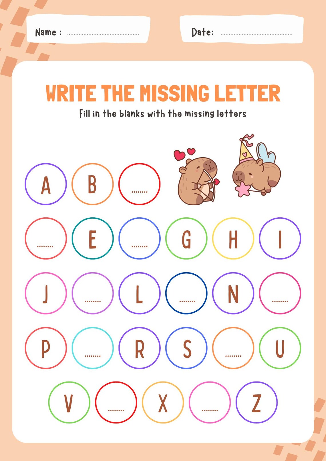 Capybara Activity Book for Kids – Fun Printable Educational Worksheets ...