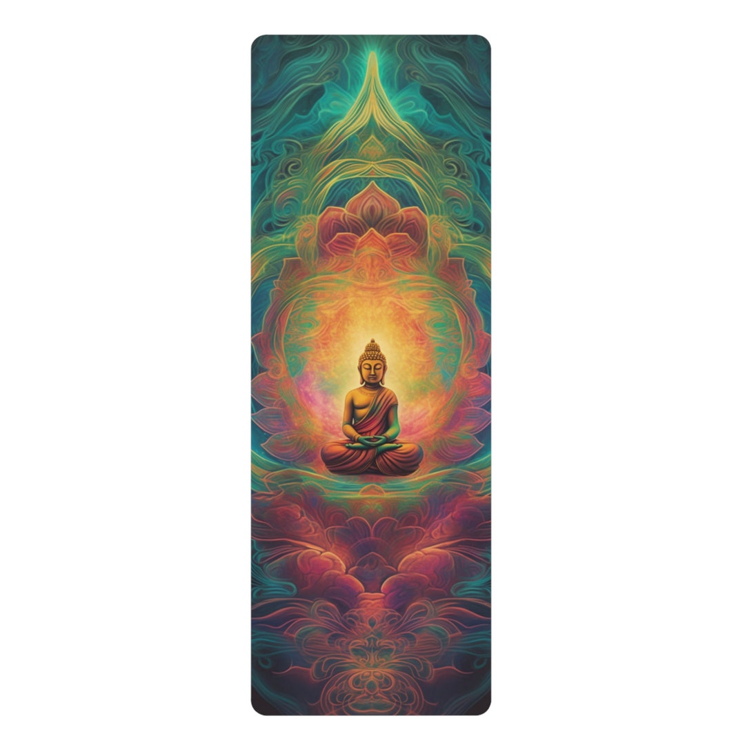 Buddha Yoga Mat, Spiritual Yoga Mat, Mandala Yoga Mat, Rubber Yoga Mat ...