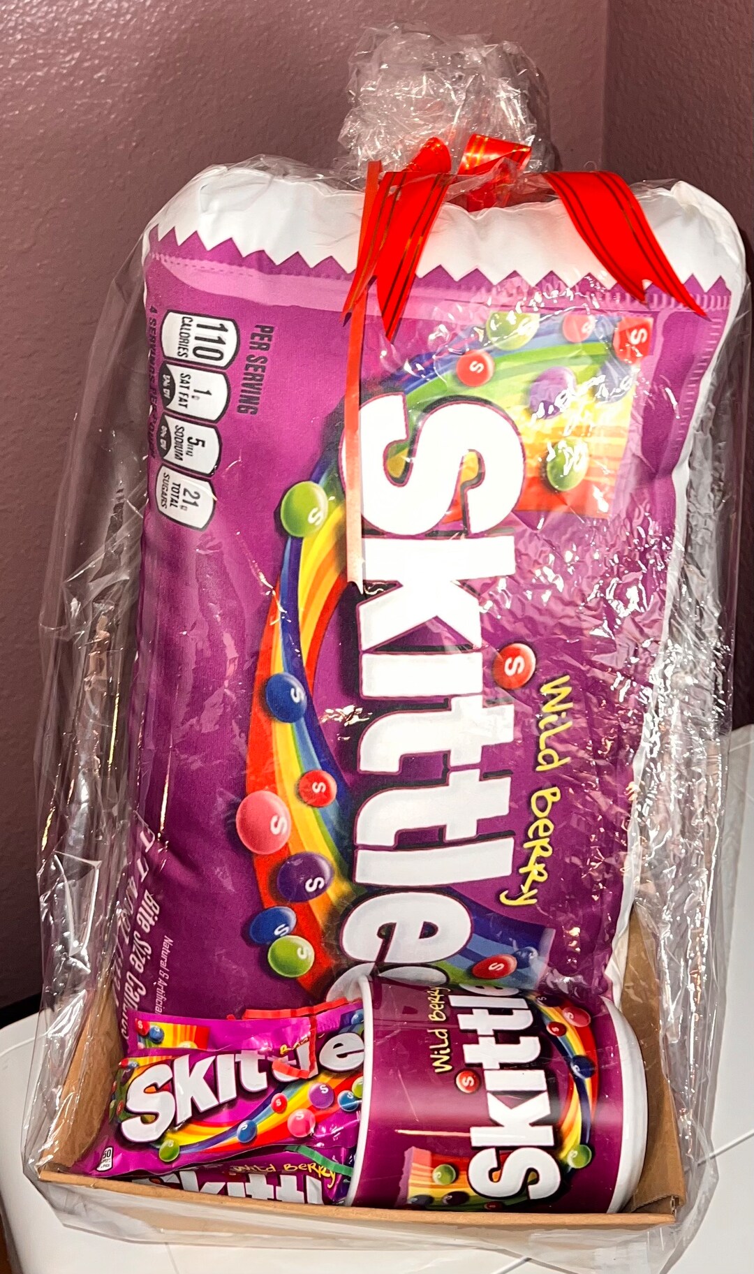 Wild Berry Skittles Gift Set W/ Double Sided Pillow - Etsy