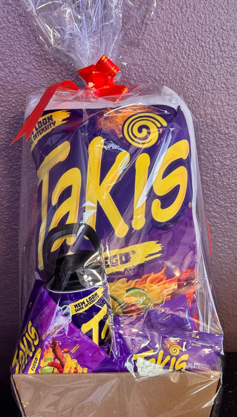 Takis Fiery Fiesta Gift Basket W/ New Double Sided Pillow - Etsy