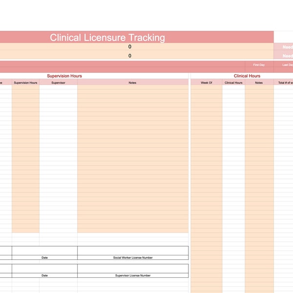 Tracking Lcsw Hours - Etsy