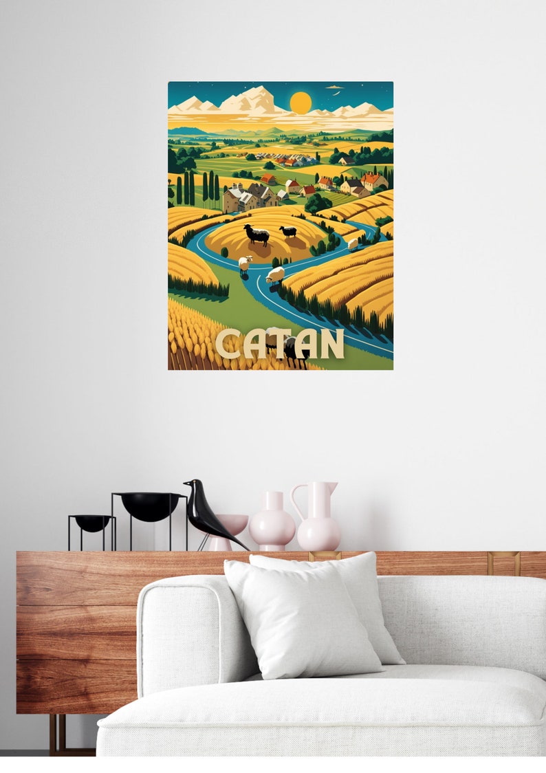 Settlers of Catan Travel Poster Design Board Game Lover, Wall Art ...
