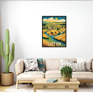 Settlers of Catan Travel Poster Design Board Game Lover, Wall Art ...