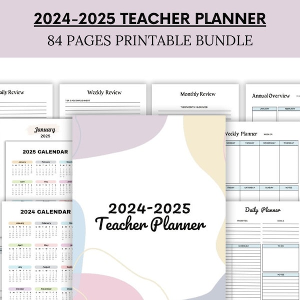 2024 2025 Teacher Planner - Etsy