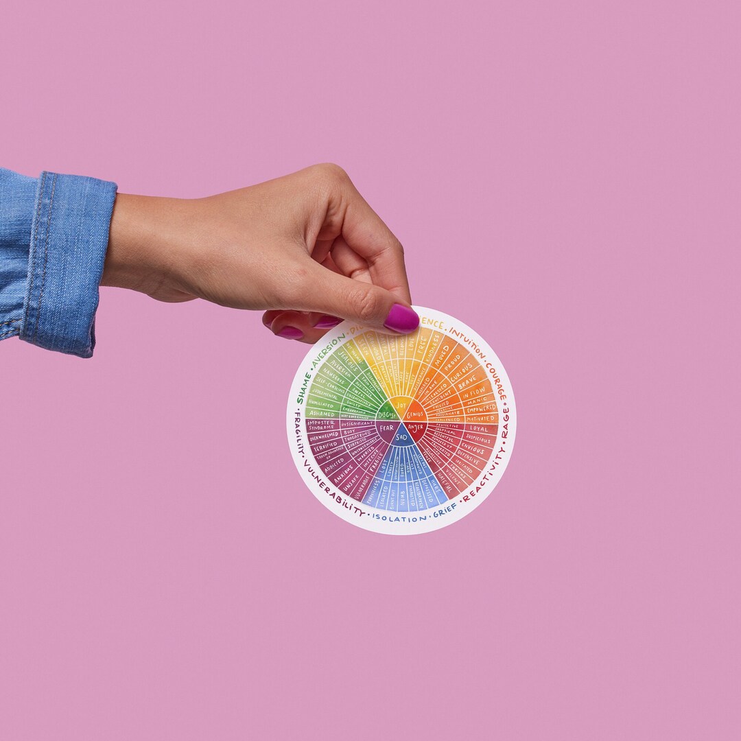 Rainbow Emotions Wheel Sticker, Mood Indicator, Emotions Journal Decor ...